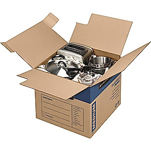 Bankers Box SmoothMove Prime Moving Boxes, Medium, 8-Pack, (0062806)