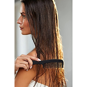 HQSLsund 60 Pack Widen Combs, Black, Plastic, Individually Wrapped for Hotel, Airbnb, Shelter/Homeless/Nursing Home/Charity, 60 Count