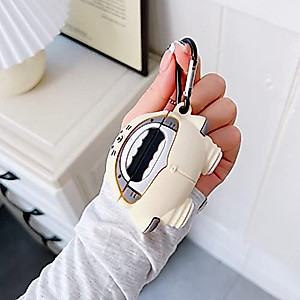 Aerymli 3D Cute Bear Shark Case for Airpods 3rd,3D Cute Kawaii Unique Character Fashion Kits Kids Teens Girls Women Bear Shark Animal PVC Case for Airpod 3rd Gen 2021 Case (Bear Shark)