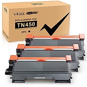 v4ink Compatible Toner Cartridge Replacement for Brother TN450 TN420 Black Toner Cartridge High Yield Use for HL-2240d HL-2270dw HL-2280dw MFC-7360n MFC-7860dw IntelliFax 2840 2940 Printer 3 Pack