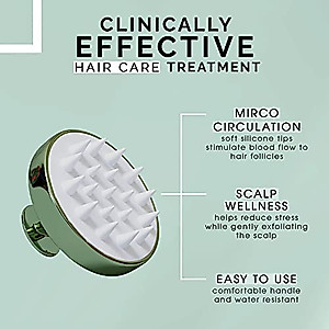 Scalp Energizer, Stimulating Scalp Massager, Deep-Reach Hair Follicle Energizer, Easy-Grip Hypoallergenic Soft Silicon Head Massager for Healthy,Strong Hair, 6x6 cm - Kera Health