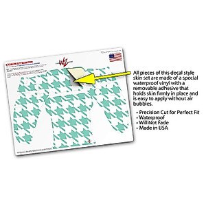 WraptorSkinz Skin Wrap compatible with Sony PS5 DualSense Controller Houndstooth Seafoam Green (CONTROLLER NOT INCLUDED)