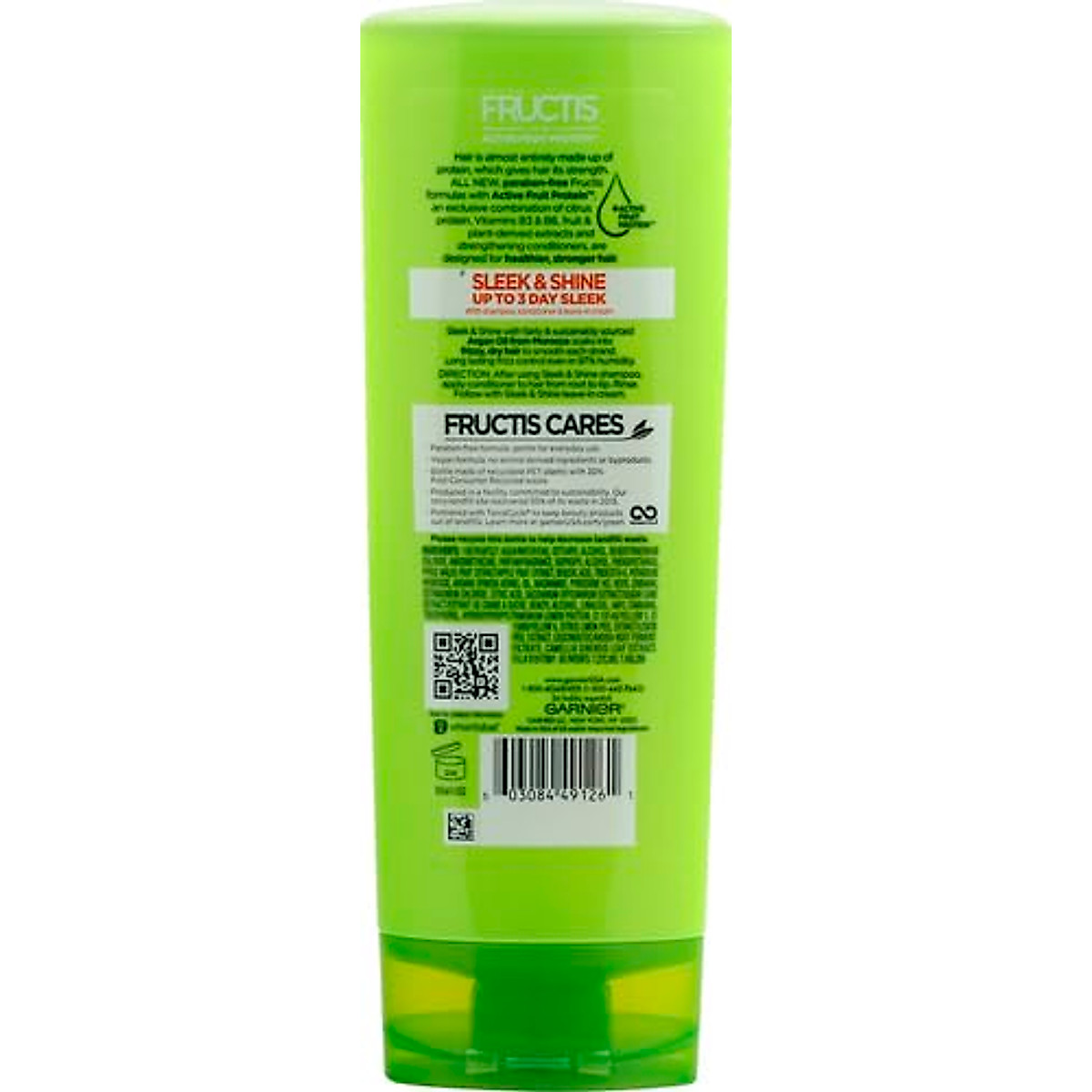 Garnier Fructis Sleek and Shine Conditioner, Frizzy, Dry, Unmanageable Hair, 12 fl; oz.