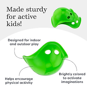 Goji Baby Mini Stackable Toys - 6 Pack Wobble Toys - Educational Sensory Toys for Toddlers - Perfect for Elementary School Students, Classrooms, Playrooms, and Daycares - Ages 1-10 (Green)