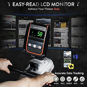 pooboo Rowing Machine, Upgraded Multifunctional Rower with 16 Level Resistance, Max 350lb Weight Capacity,Foldable Rowing Machines for Home Use