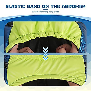 BAEJMJK Dog Reflective Winter Coat with Harness Warm Cold Weather Jacket for Small Medium Dogs Zip Up Turtleneck Puppy Vest with D-Ring Waterproof Windproof Dog Winter Clothes(Blue，2X-Large)