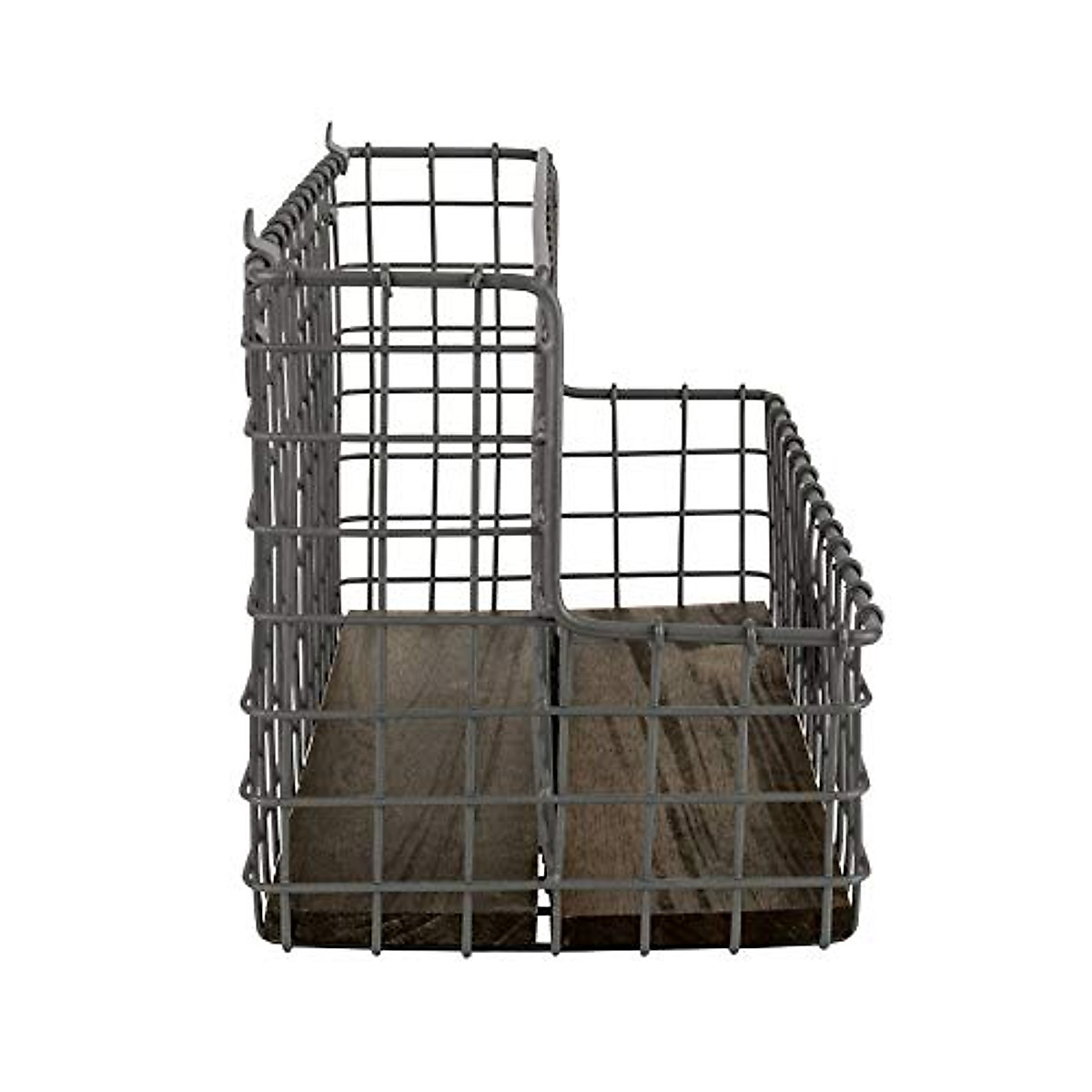 Spectrum Diversified Vintage Wall Mount Office Letter Holder Desk Organizer Basket for Envelopes, Bills, Magazines, Catalogs, Files, Notebooks & More, Pack of 1, Industrial Gray