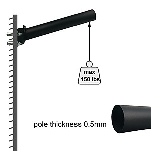 Light Pole Mount,Solar Lighting Mounting Bracket Extension Pole Kit Wall Black Metal Pipes Barn Lights Fixture Antenna Adaptor Outdoor Arm for Street Light,Wall Mounted Tire,Barn Lamp,Post Tree