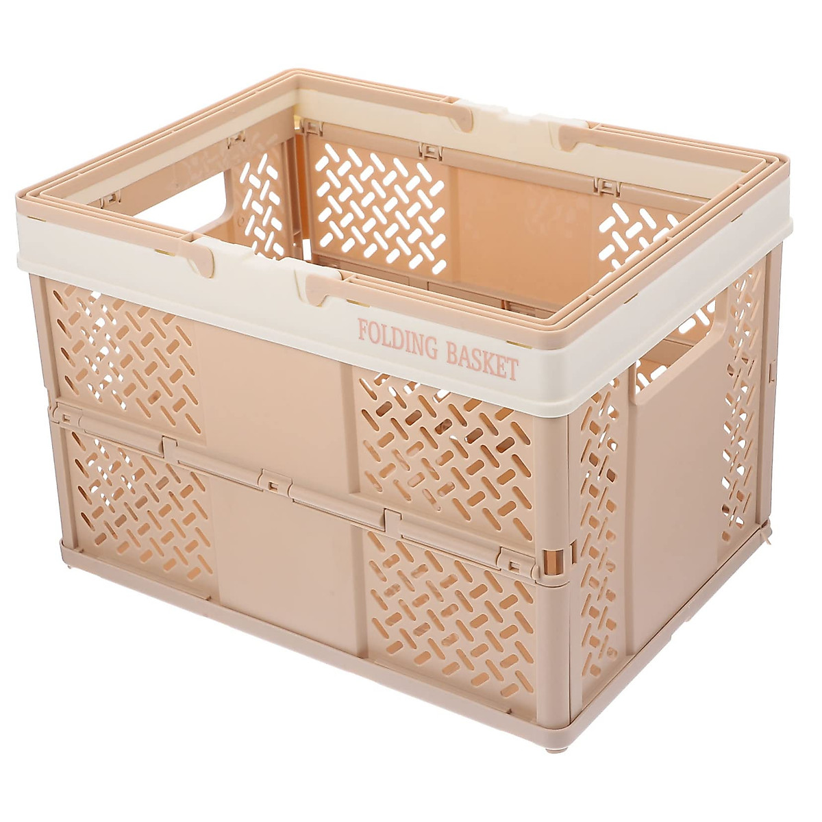 Yardwe 2pcs Picnic Basket Fruit Containers with Lids Toy Storage Bins Plastic Storage Bins with Lids Washing Tub Desk Organizer Basket Grocery Shopping Baskets Household Storage Bin Eggs