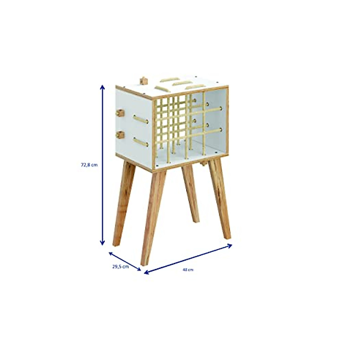 Be Home Furniture │ CORDEL Wine Rack and Display Stand Wine │ Storage Cabinet, Home Décor for Living Room & Kitchen │Wood & White -18.90" W