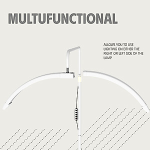 Hi_friend Eyelash LED Floor Light, Half Moon Lamp for Lash Extension, Lighting for Beauty, Skincare, Lashes, Eyebrows, Filming Content Creation (White)