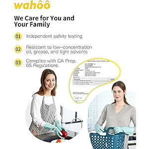 LANON wahoo Skin-Friendly Cleaning Gloves, Dishwashing Kitchen Gloves with Cotton Flocked Liner, Reusable, Non-Slip, Surf Spray, Small