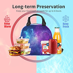 Gtonpum Lunch Bag for Kids, Cute Insulated Lunch Box with Adjustable Shoulder Strap, Reusable Thermal Lunch Tote Cooler Bag with Side Pockets for Girls Adult Women School Work Outdoor (Dragonfly)