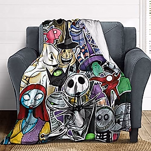 Before Christmas Halloween Throw Blanket Flannel Fleece Bedding Blankets All Season Ultra Soft for Bed Couch Chair Fit Kids and Adults 50"X40"
