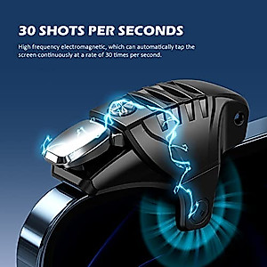 Acogedor Mobile Game Controller with Cooling Fan, High Frequency Click Phone Controller for PUBG/Knives Out/Fortnite/Rules of Survival, Compatible with iOS and Android Phone