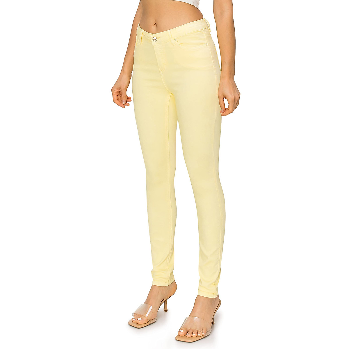 KHAKI & BLUE Cali1850 Women’s The Everyday Garment-Dyed Skinny Jeans – Soft Stretchy High Rise Comfy Casual Pants 79500JDM777_LYW 10