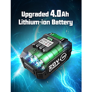 KIMO Cordless Grinder 20V Cordless Angle Grinder w/ 4.0Ah Li-Ion Battery & Charger, 9000RPM Brushless Motor, 4-1/2'' Blade, Electric Brake, 2-Position Handle, Battery Grinder Tool for Metal Wood