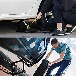 Auto Labor-Saving Jack Ratchet Wrench, Universal 360 Degree Swivel Tire Wheel Jack Ratchet Wrench Scissor Jack, Wrench Jack Lift Speed Handle Tool Car Jack Lug Wrench for Travel Motorcycle Car SUV