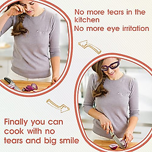 shenghang Onion Goggles Tear Free Saftey Glasses for Kitchen。Anti-tear, Dustproof, Anti-fog, Windproof。 (black)