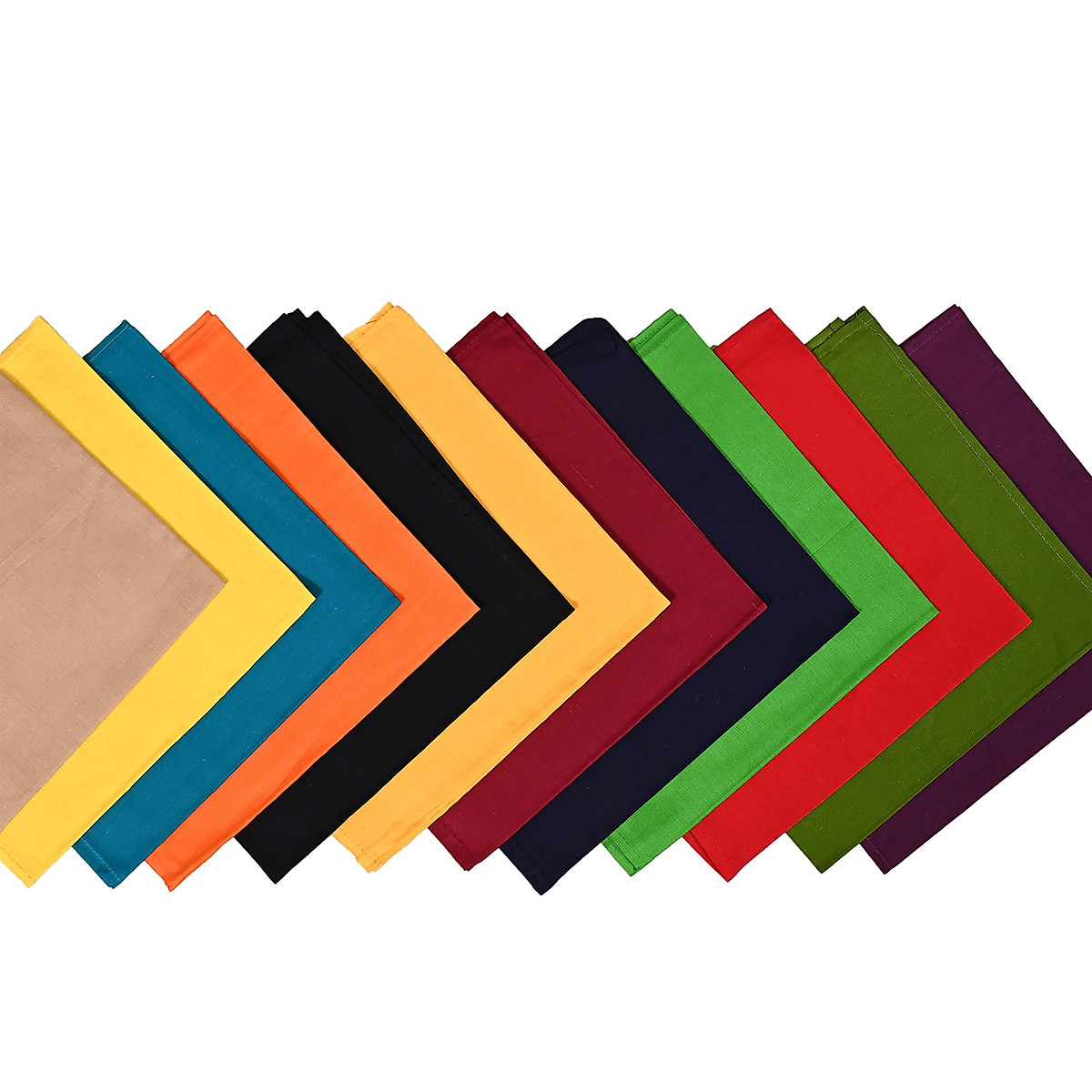 20x20 Multi,Cocktails Napkins, Cloth Napkin,Wedding Napkins, Mitered Corner & Generous Hem, Machine Washable Dinner Napkins, 12 Pack