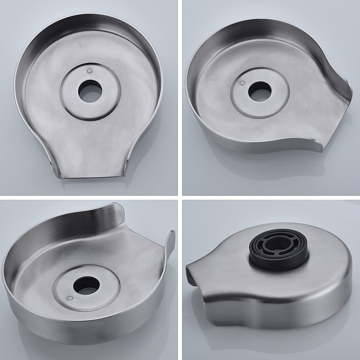 RANDOM Metal Kitchen Sink Glass Rinser,Faucet Glass Rinser for Kitchen Sinks,Bottle Washer,Kitchen Sink Accessories,Stainless Steel,Brush Nickel.