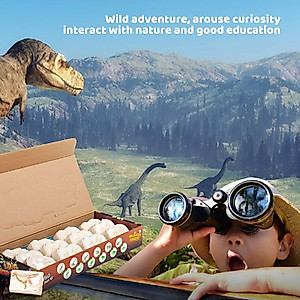 DOTSOG Easter Eggs Gifts for Kids,Dino Fossil Dig Kit,12 Pack Dinosaur Toys for Kids Open Unique Large Surprise Dinosaur Filled Fossil Archaeology Preschool Educational Science for Children & Adult