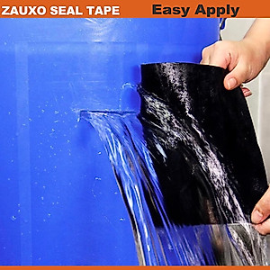 ZAUXO 4inX10ft Rubberized Seal Patch Tape - Waterproof Tape Seal and Patch Leaks for Home RV Roof Plumbing and Pool Repairs, Underwater, Indoor Outdoor