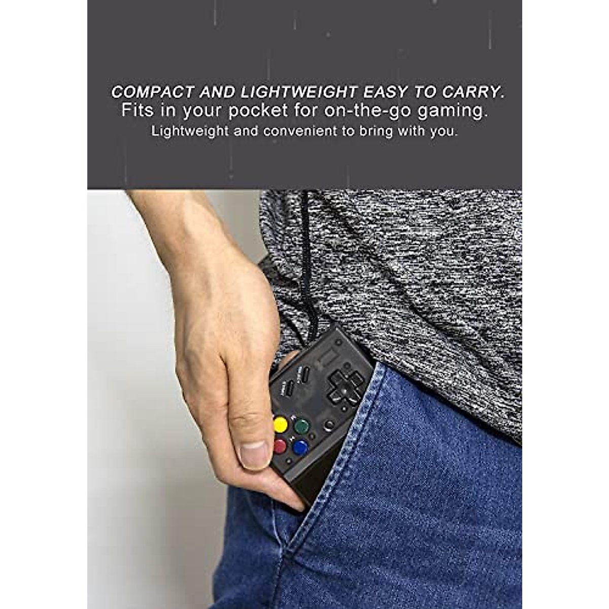 Miyoo Mini Plus Retro Handheld Game Console,Retro Game Emulator Console for Adults and Children,3.5" IPS Screen,64GB TF Card 10,000+ Games,Portable Rechargeable Open Source,Support WiFi (Black)