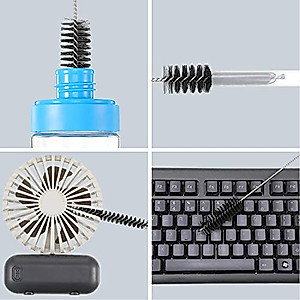 12 Pieces Tube Cleaning Brush Aquarium Filter Brush Nylon Tube Brush Set Flexible Double-Ended Hose Brush Pipe Clean Brush Stainless Steel for Fish Tank, Kitchen, Glasses, Drinking Straws, Keyboard