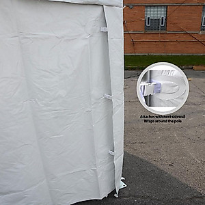 TentandTable 8' x 20' Premium Blockout Solid Sidewall Kit for High Peak Frame for Commercial Outdoor Party & Pop Up Canopy Tents, 16 oz PVC White Vinyl, Single Side Wall, Wall Only, Tent Not Included