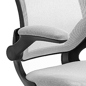 Modway MO-EEI-1423-GRY Veer-Reception Desk Flip-Up Arm Drafting Chair, 22.5"L x 25.5"W x 41.5-50"H, Gray