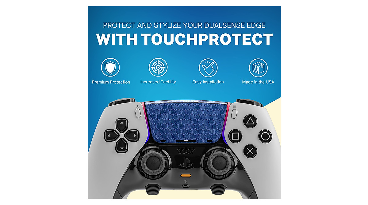 TouchProtect Cover for PS5 DualSense Edge - Hex Blue