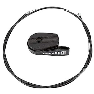 Fdit 65'' Throttle Cable Switch Control Lawn Mower Throttle Cable Universal Kit with Control Switch Lever Handle Garden Lawnmowers Replacement Parts(#2)