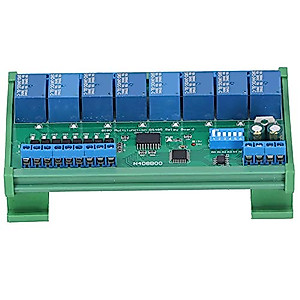 PLC Expansion Board, Professional 9600BPS 6 Working Modes RS485 Relay Module for 64 Devices in Parallel