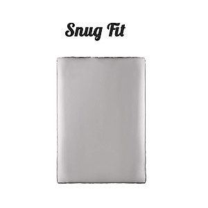 Pro Goleem Satin Pack n Play Playard Sheet Fitted 2 Pack Great for Baby Hair Silk Feeling 27x39 Inch Portable Mini Crib Sheet Playard Mattress Cover Unisex White and Gray