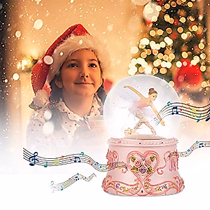 Septwonder Ballerina Snow Globe Plays Ballet Tune Swan Lake, Snowglobe for Wife, Daughter, Granny and Granddaugther