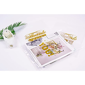 50Pcs Thank You Merchandise Bags, Extra Thick 2.5Mil Retail Shopping Bag for Boutique, Stores, Business Gift, Reusable Plastic Bags with Handle (Medium 11.8"x15.8" Clear)