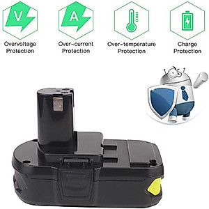 2 Pack 3.6Ah 18V P102 Battery Replacement for Ryobi 18v Battery and Charger Combo Replace for Ryobi 18 Volt Battery & P117 Charger Charging Station Compatibe with Ryobi 18volt Drills Starter Kit