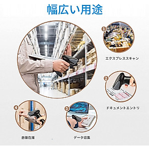 THARO USB 2D QR Handheld Barcode Scanner Wired, 2D 2.4G Wireless Barcode Scanner, Fast Scan for Windows Mac and Linux PC Computer Plug and Play (2D Wireless)