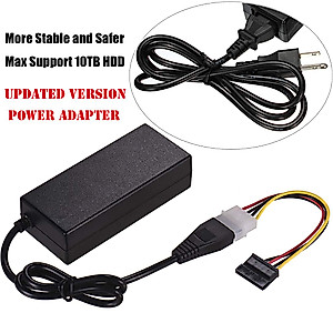 Warmstor SATA/PATA/IDE Hard Drive to USB 2.0 Adapter Converter Cable for 2.5" 3.5" Hard Disk HDD SSD with External AC Power Supply, Compatible with All Computer System PC Desktop Laptop