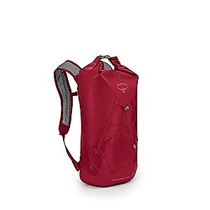 Osprey Transporter 18L Roll Top Waterproof Laptop Backpack, Poinsettia Red