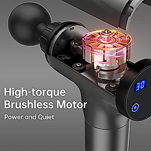 APHERMA Massage Gun, Muscle Massage Gun for Athletes Handheld Deep Tissue Massager Tool 30 Speed Levels 10 Heads