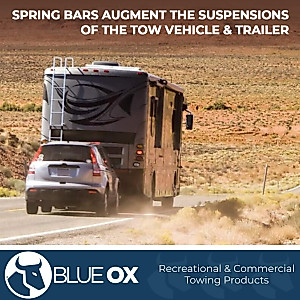 Blue Ox BXW1500 SWAYPRO Weight Distributing Hitch 1500lb Tongue Weight for Standard Coupler with Clamp-On Latches , Black