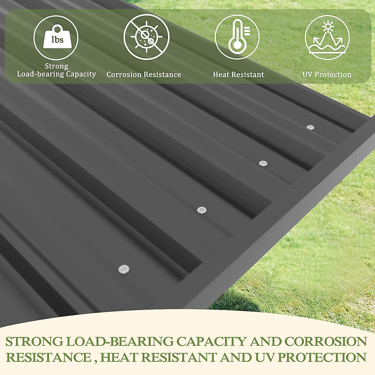 MUPATER 8' x 5' Wooden Grill Gazebo with Sloping Metal roof, 2 Full Size Grills, Rainwater Drainage, BBQ Canopy for Outdoor Patio, Lawn, Garden, Backyard