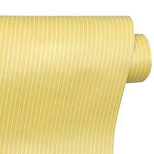 Yifely Yellow White Stripes Shelf Liner Drawer Units Decor Sticker Self-Adhesive Tabletop Protect Paper 17.7 Inch by 9.8 Feet