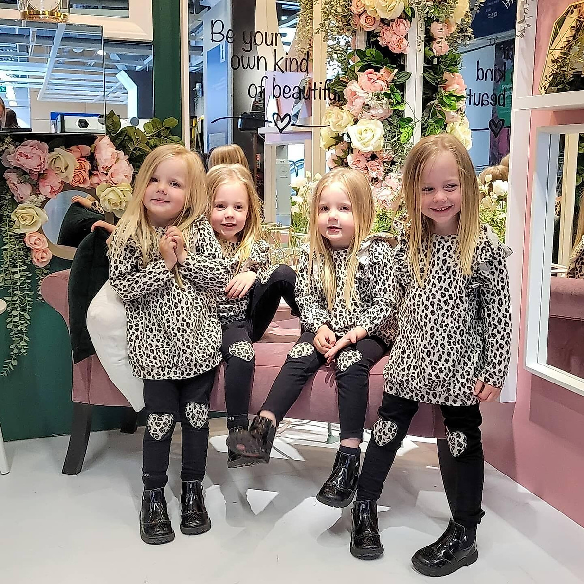 RETSUGO Toddler Girl Clothes Leopard Long Sleeve Sweatshirt Top and Pants Toddler 2pcs School Girls Outfits Kids Fall Winter Clothing Set 8-9 Years old/6615