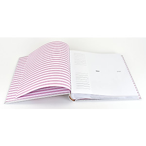 MCS 200-Pocket Baby 4x6 Photo Album with Writing Space, 8.5 x 8.5 Inches, Baby Pink Elephant