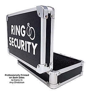 THE RING LEGEND Ring Security Ring Bearer Briefcase with Padded Slits to Hold Rings - Ring Bearer Gifts - Wedding Ring Security Case for Kids - Special Agent Ring Bearer Box Boys Security