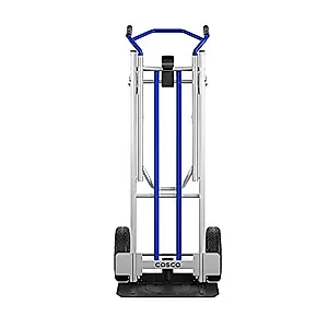 COSCO 12253BLU1E Next Gen 3-in-1 Folding Toe Plate Hand Truck, 800 lb/100 lb Weight Capacity, Blue