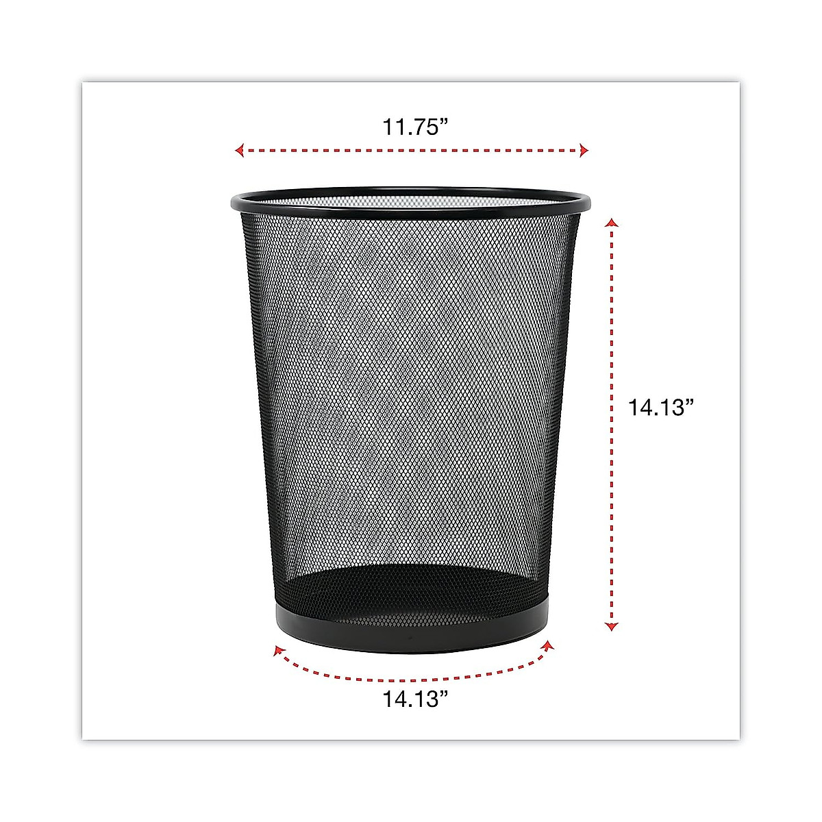 Universal One Mesh Wastebasket, 18 qt, Black, Under 5 Gallons (Universal 20008)